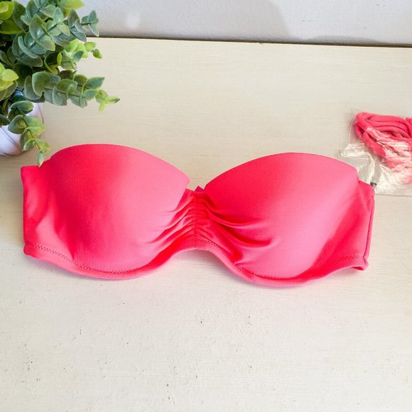 Victorias Secret Swim New Victorias Secret Flirt Bandeau Neon Hot